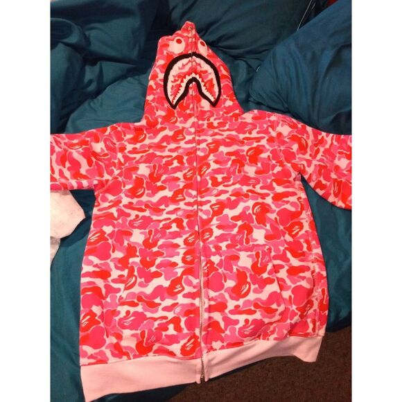 A Bathing Ape | Jackets & Coats | Bape A Bathing Ape Shark Hoodie Zip ...